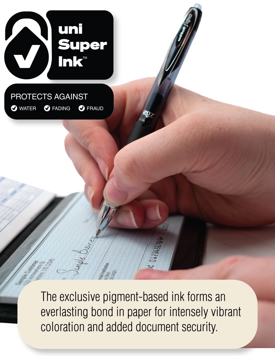 Check Printing Solutions | Uniball Pen: Small Pen. Big Protection.